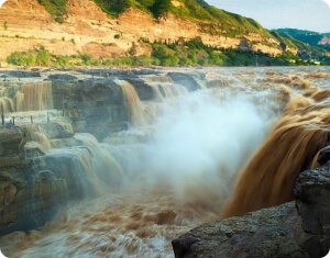 Magnificent yellow waterfall-The Hukou Waterfall-Tripejent